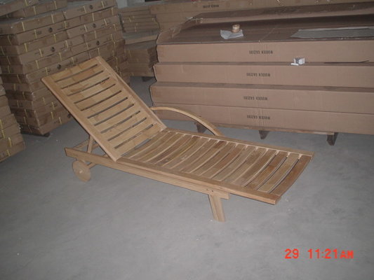 China LFurniture Wooden Beach Lying Bed / Lounge-4