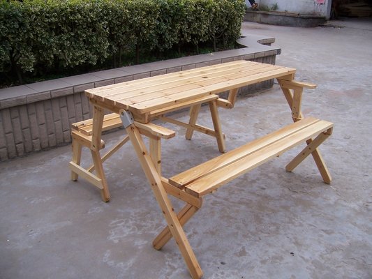 China LFurniture Wooden Bench that can be Transformed to Table and Bench Set-17