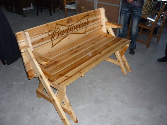 China LFurniture Wooden Bench that can be Transformed to Table and Bench Set-17