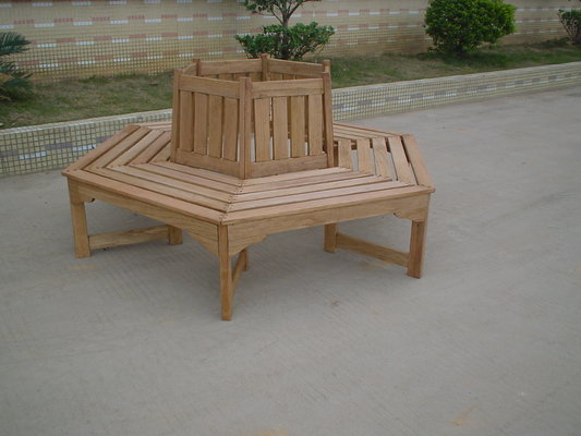 China LFurniture Circular Quinquangular Wooden Bench-19