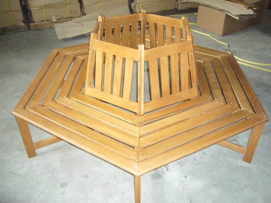 China LFurniture Circular Quinquangular Wooden Bench-19