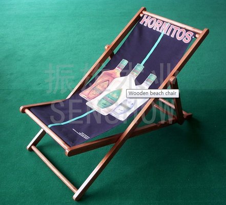 China LFurniture Double Seat Foldable Wooden Beach Chair with Oxford Fabrics-6