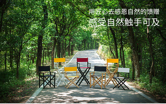 Outdoor wood relaxing make up chairs tall folding wooden director chair
