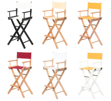 Outdoor wood relaxing make up chairs tall folding wooden director chair