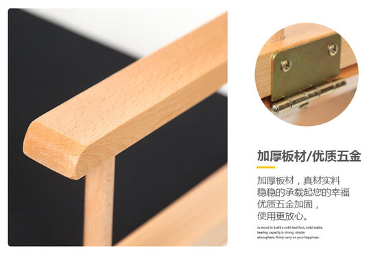 Outdoor wood relaxing make up chairs tall folding wooden director chair