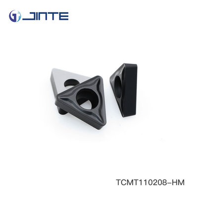 Tungsten Carbide Tool Inserts , Triangle Carbide Insert Turning Tools TCMT110208 - HM