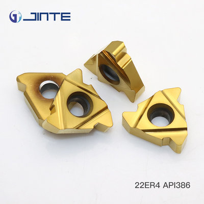 Perfect Cutting Edge Carbide Threading Inserts For Oil Pipe Machining 22ER 4 API386