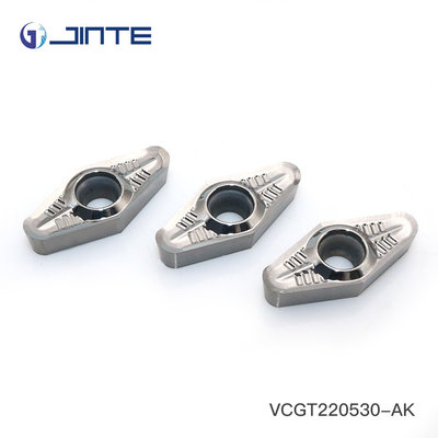 Uncoated Carbide Inserts For Aluminum , Carbide Insert Lathe Tools VCGT 220530