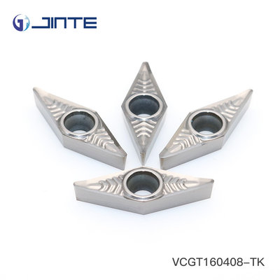 CNC Turning Tool Inserts , VCGT 160408 Carbide Cutting Inserts For Aluminum