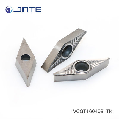 CNC Turning Tool Inserts , VCGT 160408 Carbide Cutting Inserts For Aluminum
