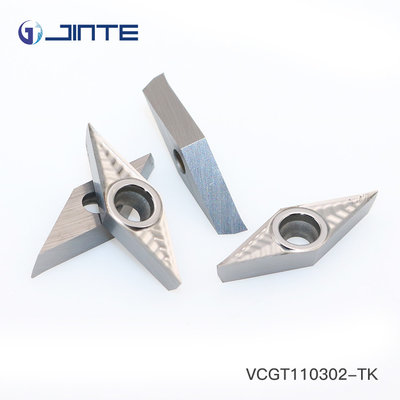 CNC Turning Carbide Inserts For Aluminum Low Cutting Resistance VCGT 110302