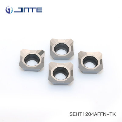 0.2mm Corner Radius Carbide Insert Milling Cutters , Uncoated Carbide Inserts SEHT 1204