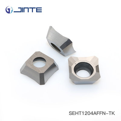 0.2mm Corner Radius Carbide Insert Milling Cutters , Uncoated Carbide Inserts SEHT 1204