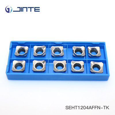 0.2mm Corner Radius Carbide Insert Milling Cutters , Uncoated Carbide Inserts SEHT 1204