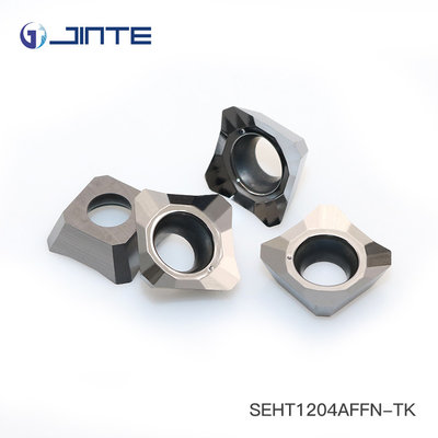 0.2mm Corner Radius Carbide Insert Milling Cutters , Uncoated Carbide Inserts SEHT 1204
