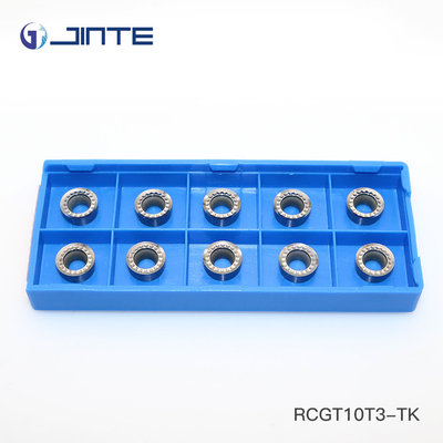 RCGT 10T3 CNC Carbide Inserts For Aluminum , R5 Milling Round Insert Turning Tool