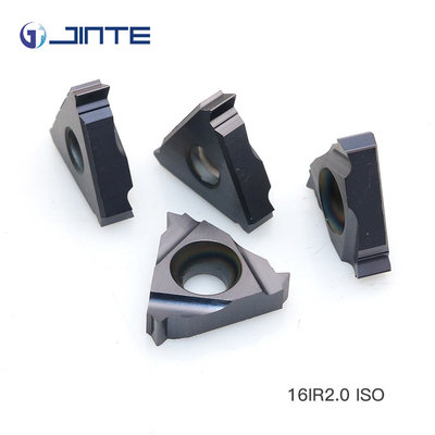 AT500 Grade Thread Turning Inserts , 16ER 2.0ISO Cnc Threading Tool Wear Resistant