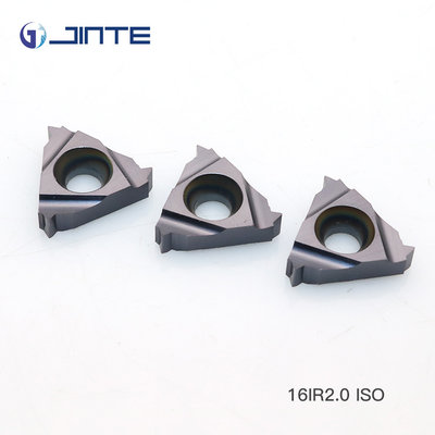 AT500 Grade Thread Turning Inserts , 16ER 2.0ISO Cnc Threading Tool Wear Resistant