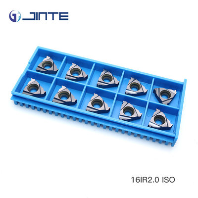 AT500 Grade Thread Turning Inserts , 16ER 2.0ISO Cnc Threading Tool Wear Resistant