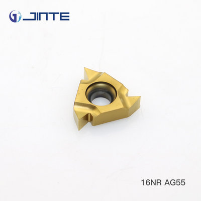 AS300 Grade Indexable Threading Inserts , 16IR AG55 Internal Thread Cutting Tool