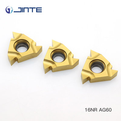 16IR AG60 External Carbide Threading Inserts Cutting Lathe Tool HRA90.5 Hardness