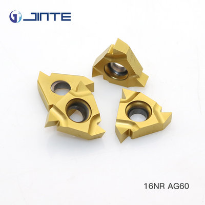 16IR AG60 External Carbide Threading Inserts Cutting Lathe Tool HRA90.5 Hardness