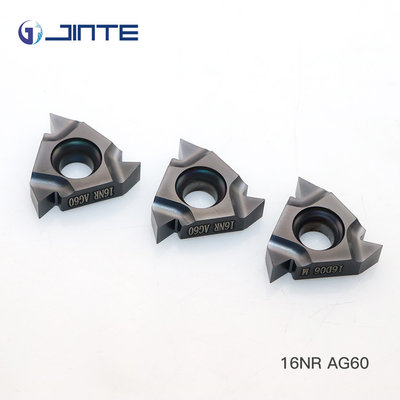 Perfect Cutting Edge Cemented Thread Cutting Inserts 16IR AG60 For Steel Processing