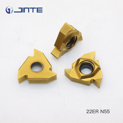 22IR N55 Internal Threading Inserts , Lathe Threading Tool Inserts ISO 9001 Approved