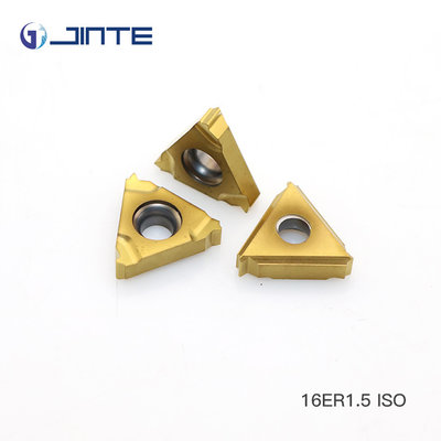 ISO Metric Carbide Threading Inserts 16ER 1.5 ISO High Precision Yellow Color