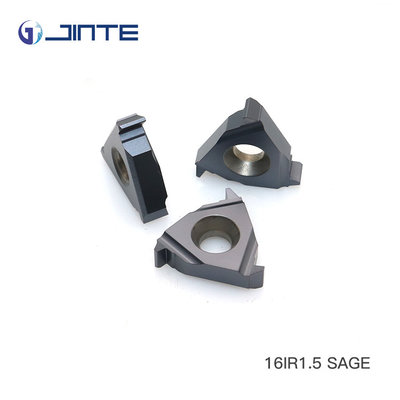 High Precision CNC Carbide Threading Inserts 16IR 1.5 SAGE For Stainless Steel