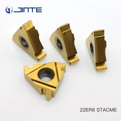 Cemented Carbide Indexable Threading Inserts , Thread Turning Tools 22ER6 STACME