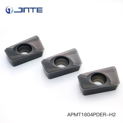 Precision Cnc Lathe Tool Inserts , Indexable Carbide Lathe Tools APMT1604PDER-H2
