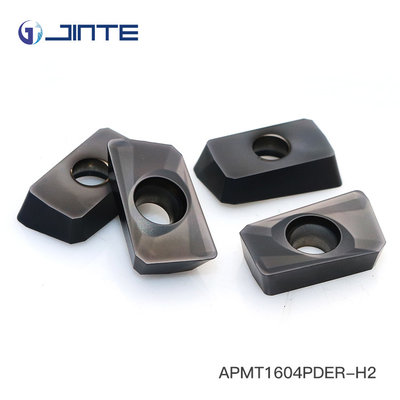 Precision Cnc Lathe Tool Inserts , Indexable Carbide Lathe Tools APMT1604PDER-H2