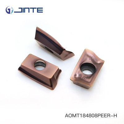 Customized Carbide Insert Milling Cutters , Cnc Lathe Inserts AOMT184808PEER - H