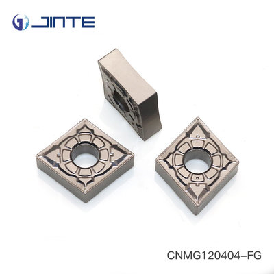 Uncoated Cermet Inserts , Metal Ceramic Composite Inserts CNMG120404-FG