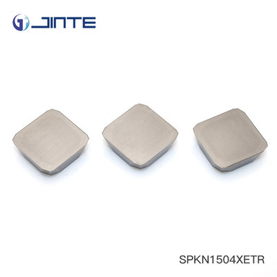 Good Toughness Carbide Cermet Inserts , Metal Ceramic Inserts For Milling SPKN1504