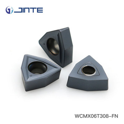 Waterjet Carbide Drill Inserts Smooth Chip Removal For Hole Milling WCMX06T308