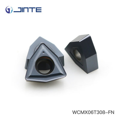 Waterjet Carbide Drill Inserts Smooth Chip Removal For Hole Milling WCMX06T308