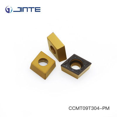 CCMT09T304 - PM Tungsten Carbide Turning Inserts CVD Double Coating