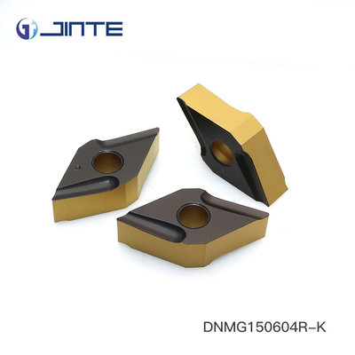 Hard Steel Cnc Turning Tools Inserts , Carbide Insert Cutting Tools DNMG150604R - K
