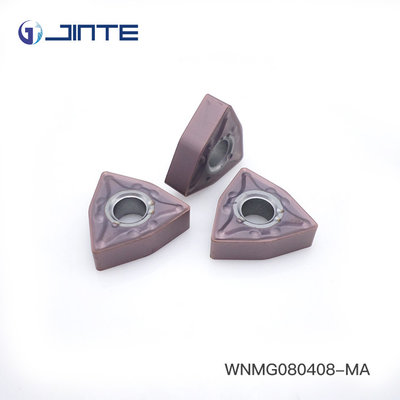WNMG080408 Carbide Turning Inserts , Tungsten Carbide Tip Inserts Heat Resistant