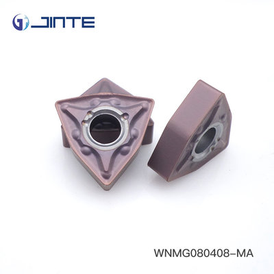 WNMG080408 Carbide Turning Inserts , Tungsten Carbide Tip Inserts Heat Resistant