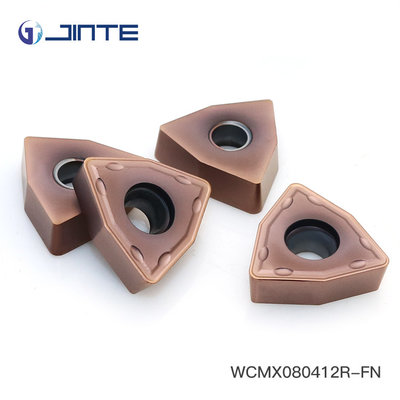 OEM CNC Carbide Inserts For Cast Iron High Speed Turning WCMX080412R - FN