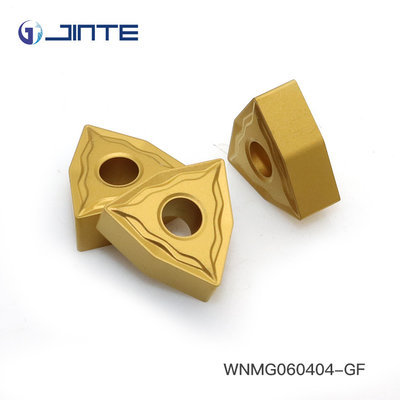 WNMG060404 CNC Carbide Inserts CVD Coated Turning Cutting Tools With GF Chip - Breaker