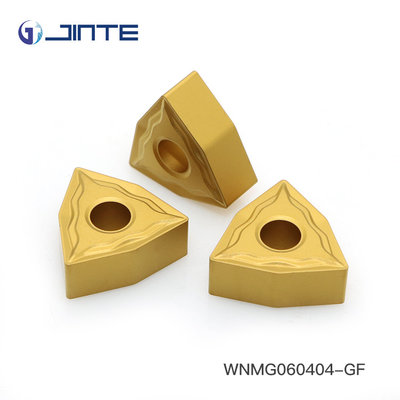 WNMG060404 CNC Carbide Inserts CVD Coated Turning Cutting Tools With GF Chip - Breaker
