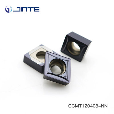 PVD Coating Cemented Carbide Inserts , CCMT120408 CNC Turning Tool Inserts