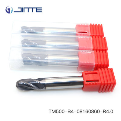 HRC45 R4.0 Ball Nose Tungsten Carbide End Mill Cutter Tool High Wear Resistance