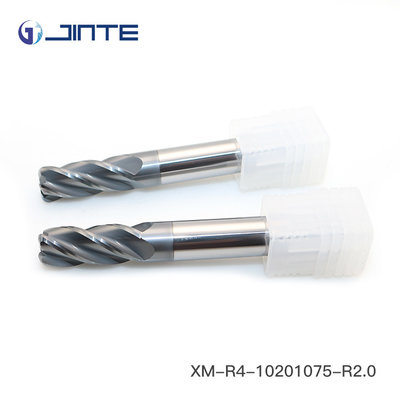 CNC Carbide 4 Flute Corner Radius End Mill Cutter For Stainless Steel Processing
