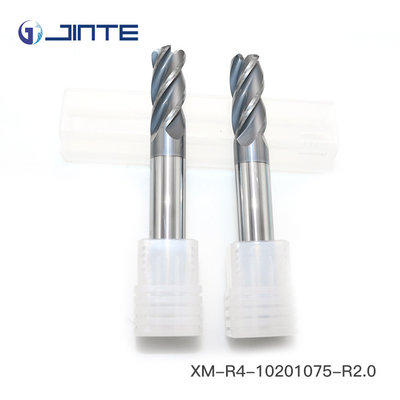 CNC Carbide 4 Flute Corner Radius End Mill Cutter For Stainless Steel Processing