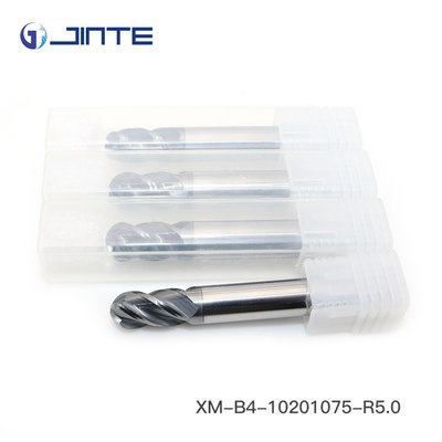 D10 XM Series Ball Nose Hardened Cnc End Mill HRC65 For CNC Milling Tool